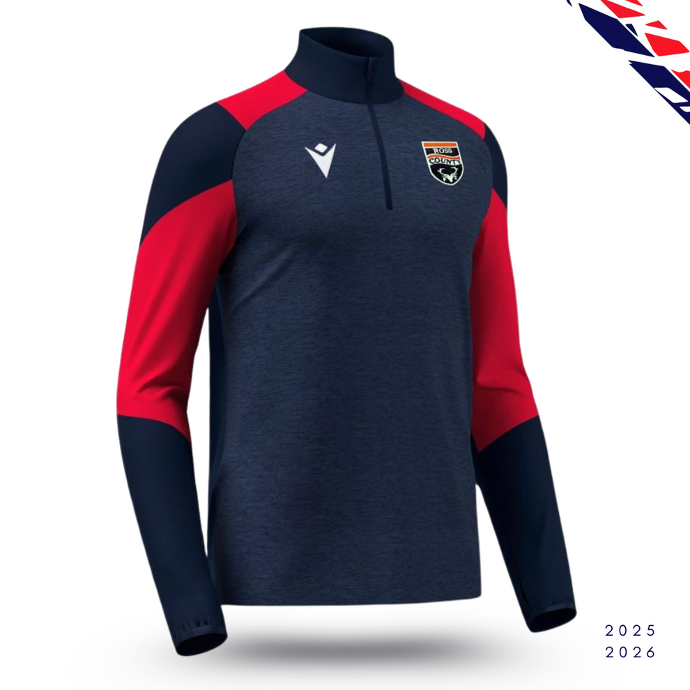 Izel 1/4 Zip jersey navy and red Adult – Ross County FC